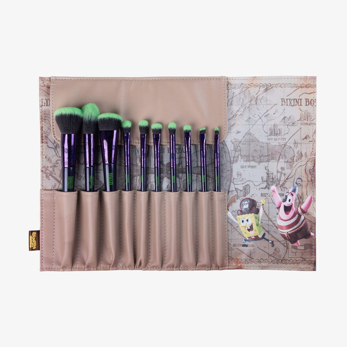 The Spongbob Movie Treasure Map Makeup Brush Set Lethal Cosmetics | PURISH