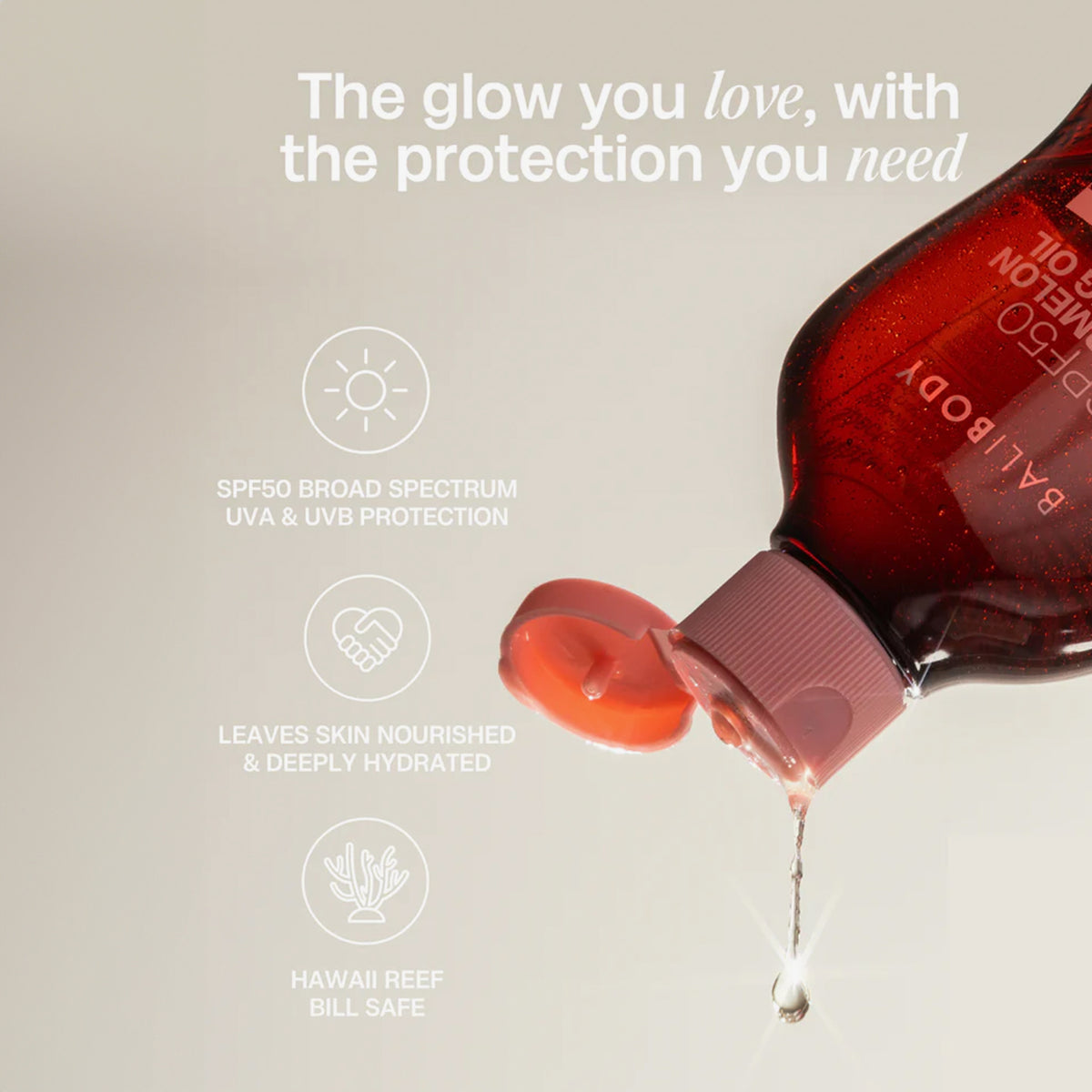 Watermelon Sunscreen Oil SPF50 Bali Body | PURISH